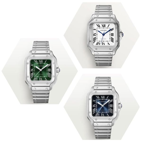 BRAND NEW CARTIER Santos De Cartier White, Blue, Green | WatchCharts ...