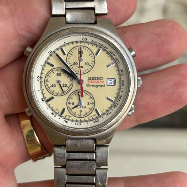 SEIKO Titanium Ref. 7T32-7D20 Alarm Chronograph Rare Vintage Watch for restore | WatchCharts ...
