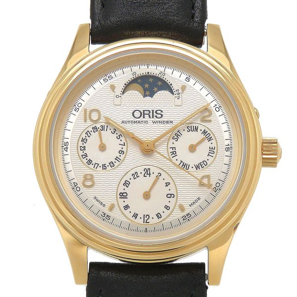 Oris Moon Phase Triple Calendar Men's Boys 7433B Self-winding Back ...