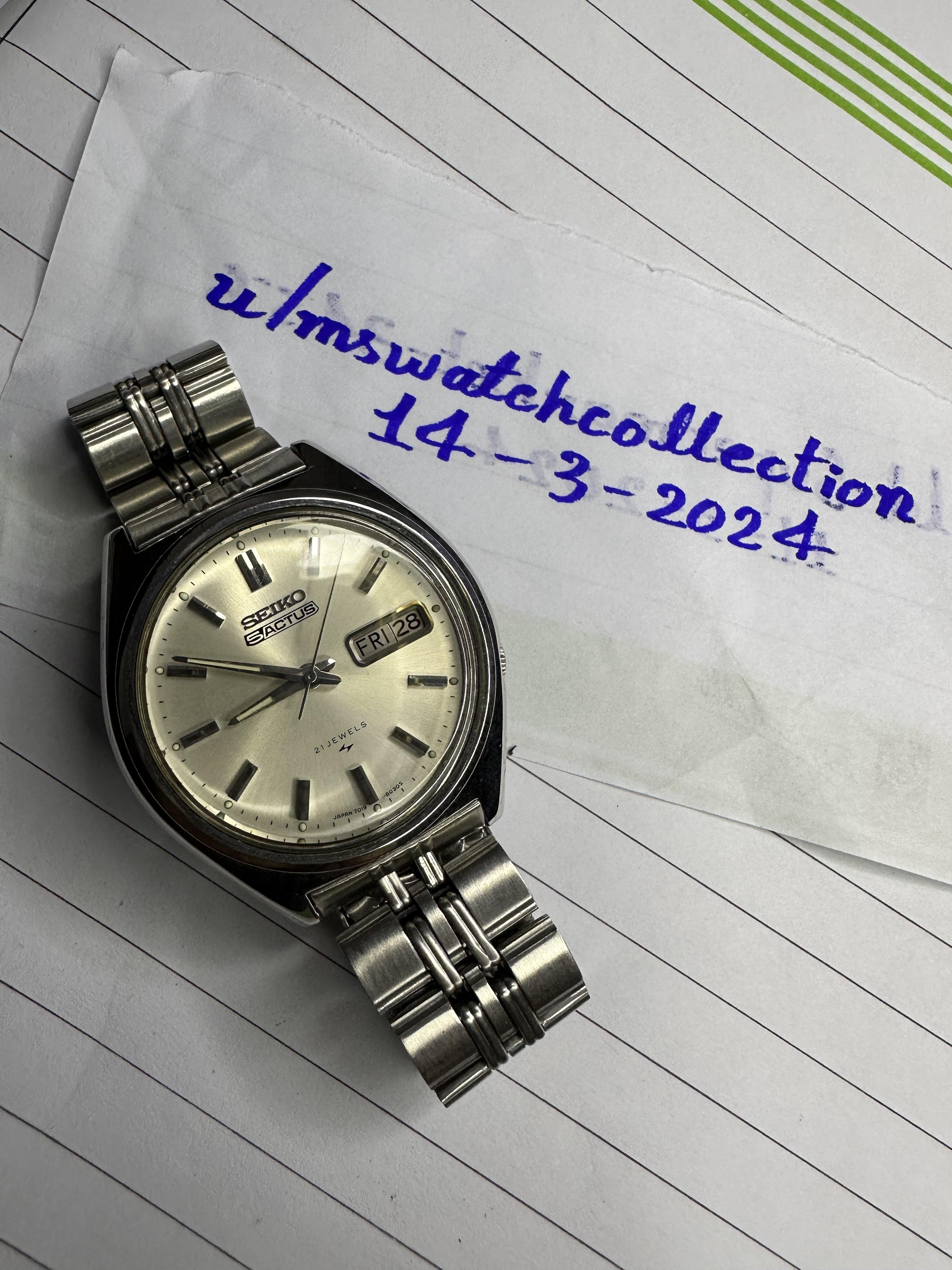 [WTS] Seiko 5 actus jdm ref 7019-8010 with silver sunburst dial in immaculate condition in 140 ...