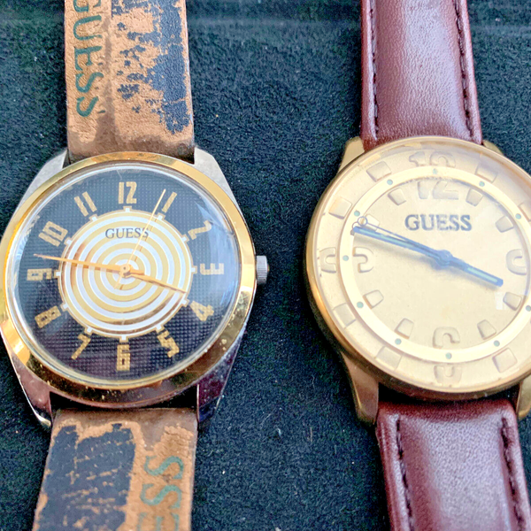 x2 Guess Watch 1994+ 1996 Working Fresh Battery Japan Movement Vintage ...
