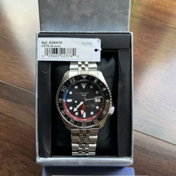 Seiko 5 Sports SSK019 Gray Men's Automatic GMT Watch 4R34-00A0 100M ...