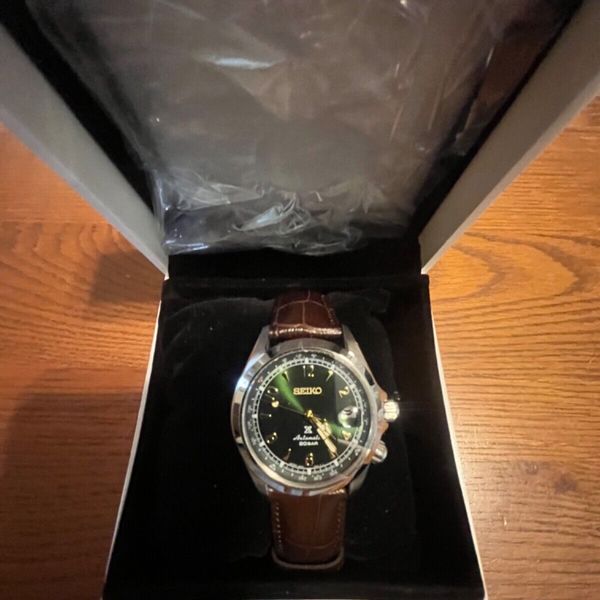 SEIKO PROSPEX SPB121 ALPINIST GREEN DIAL W LEATHER STRAP AUTOMATIC ...