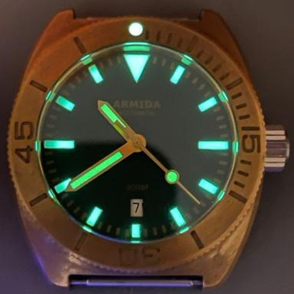 FS-Armida A7 Brass watch slate green dial 300m | WatchCharts Marketplace