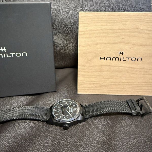 Hamilton Khaki Field Automatic Day Date Blacked Out | WatchCharts ...