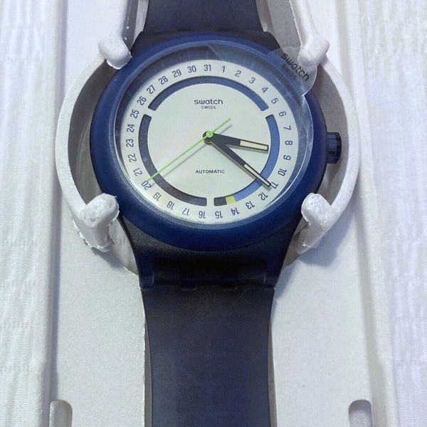 New SWATCH SISTEM51 Hodinkee STOPLIGHT NEON REMIX Automatic Watch 42mm ...