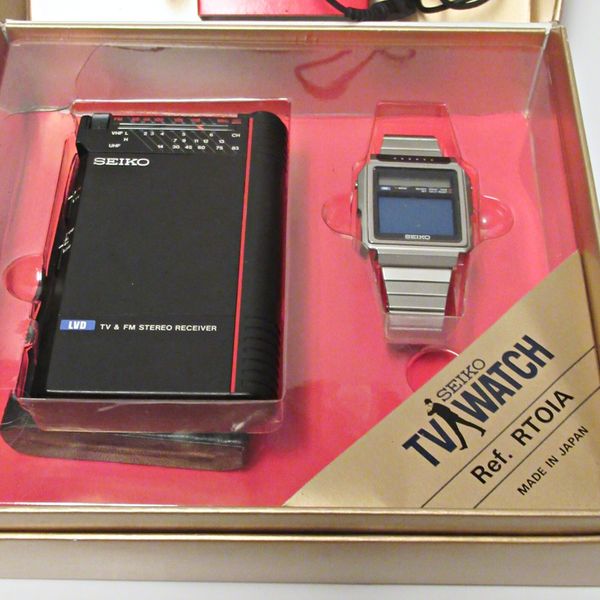 Vintage Seiko Digital TV Watch w Reciever in Box T001-5019 Complete NOS ...
