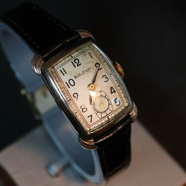 Nice Vintage 1940's Bulova Senator 17 Jewel 8AE Men's Wrist Watch Runs ...