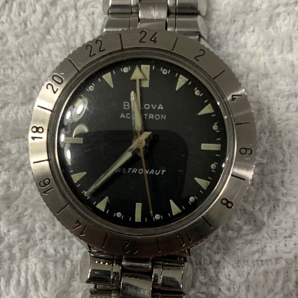 VINTAGE BULOVA ACCUTRON ASTRONAUT GMT WATCH M9 DATE CODE WITH ORIGINAL ...
