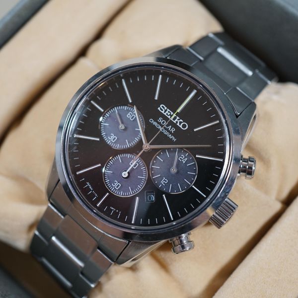 [WTS] Seiko Spirit SBPY135 V175 Chronograph Black Tuxedo Dial Solar ...