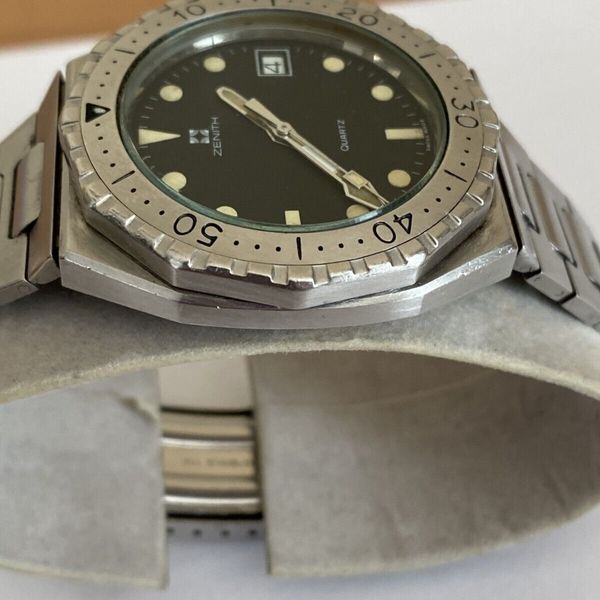 VINTAGE ZENITH SUB SEA 02.0290.495 DIVER QUARTZ - JUMBO 39 mm ...