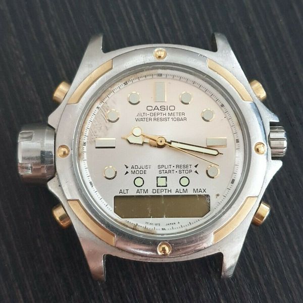 Casio Diver AW-710 Anti-Depth Meter Alarm Ana-Digi Japan Watch parts ...