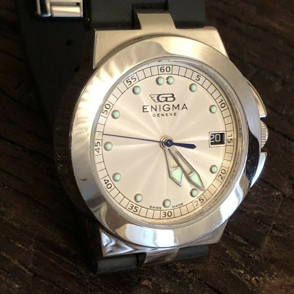 ENIGMA 333.10.1 By Gianni Bulgari Stainless Silicone Swiss Quartz ...