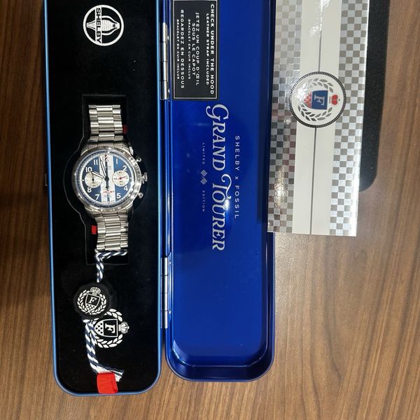 Shelby x Fossil GRAND TOURER Model Watch Set Racing Chronograph Limited ...