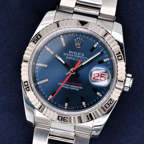 [WTS] 2005 Discontinued Rolex Datejust Turn-o-Graph Blue Dial 116264 ...