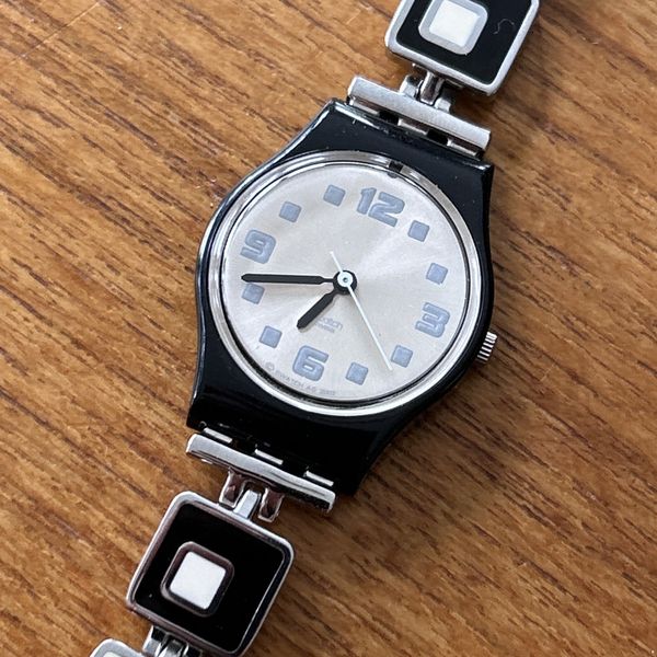 Swatch Vintage Watch Ladies CHESSBOARD LB160G 2003 Bracelet In Box ...