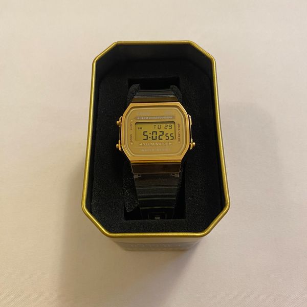 Casio Vintage Collection A168XESG-9A Gold & Transparent Digital Watch | WatchCharts Marketplace
