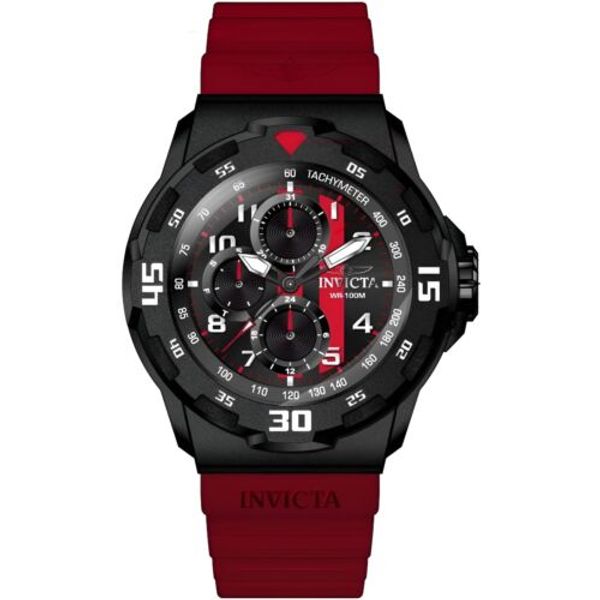 Invicta Men's Watch Coalition Forces Chronograph Red Silicone Rubber ...