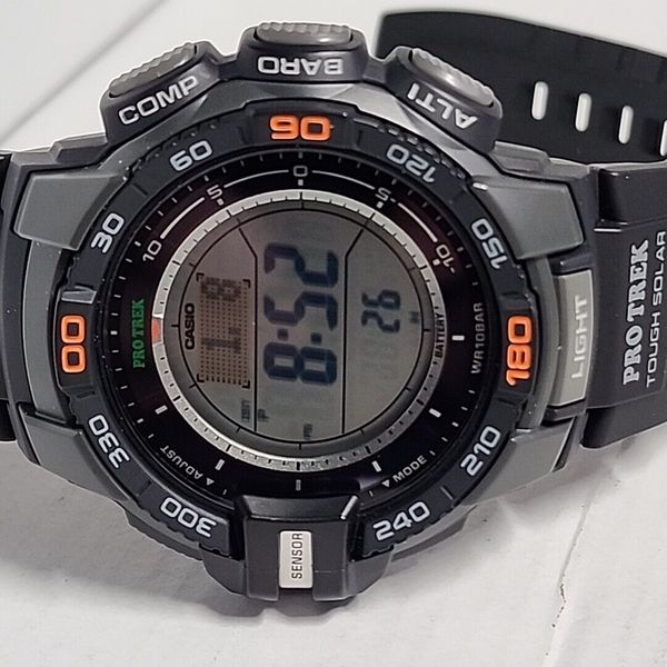 Casio Pro Trek Men's Tough Solar Triple Sensor Black Resin 52mm PRG-270 (89A) | WatchCharts ...