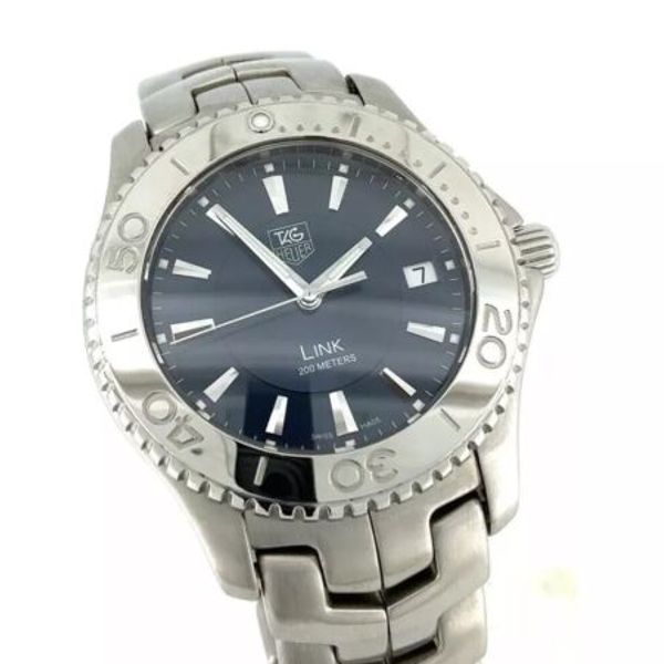 TAG Heuer Link 200 Meters Date 39mm Blue Quartz Stainless Steel Watch ...