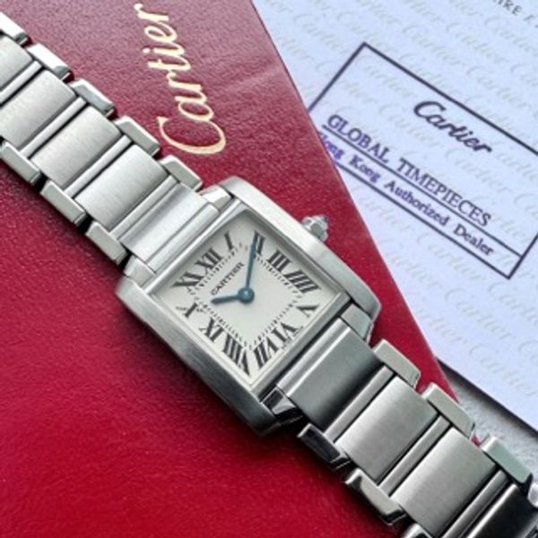 2000 Cartier Tank Française 2384 - Serviced + Box and Papers ...