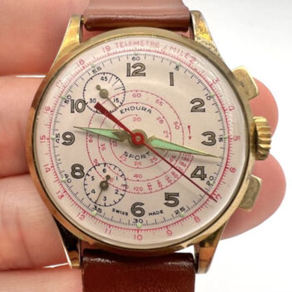 Vintage Endura Chronograph Telemeter Men's Watch Swiss Made | WatchCharts