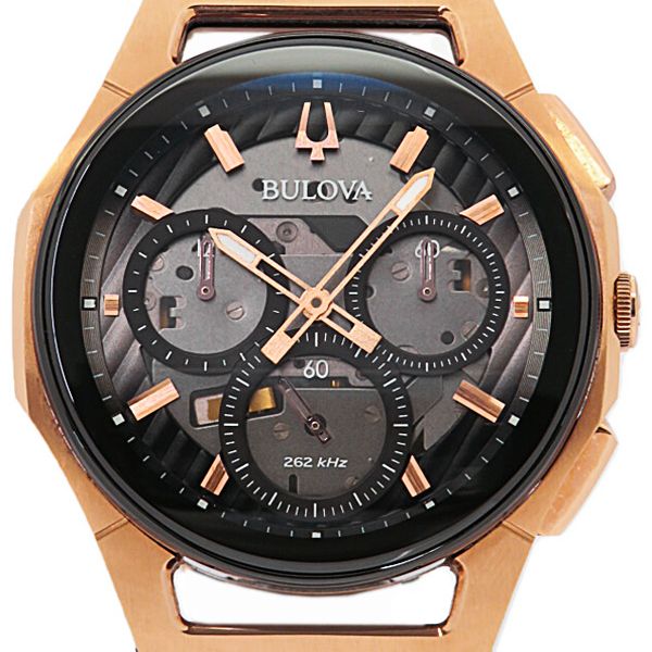 [BULOVA] [Back scale] Bulova "Curve" 98A185 Men's Quartz 1 month ...