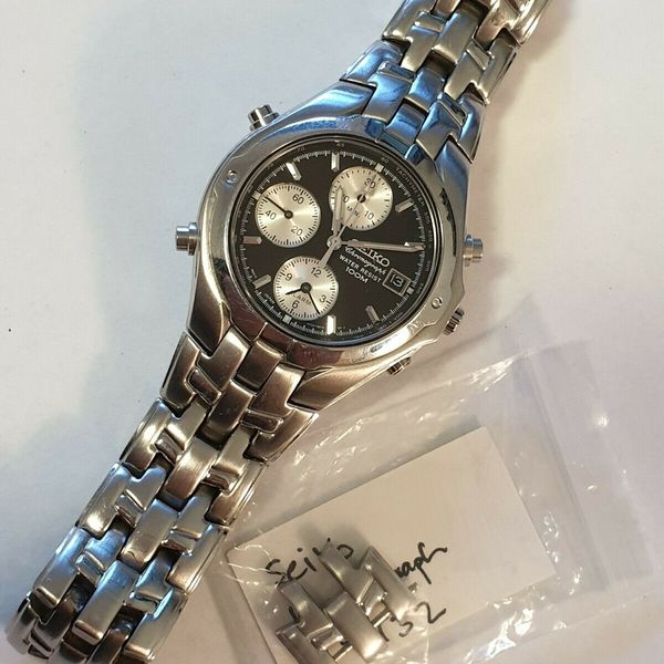 SEIKO 7T32-6M90 Quartz Chronograph MEN's Wrist WATCH - WORKING ...