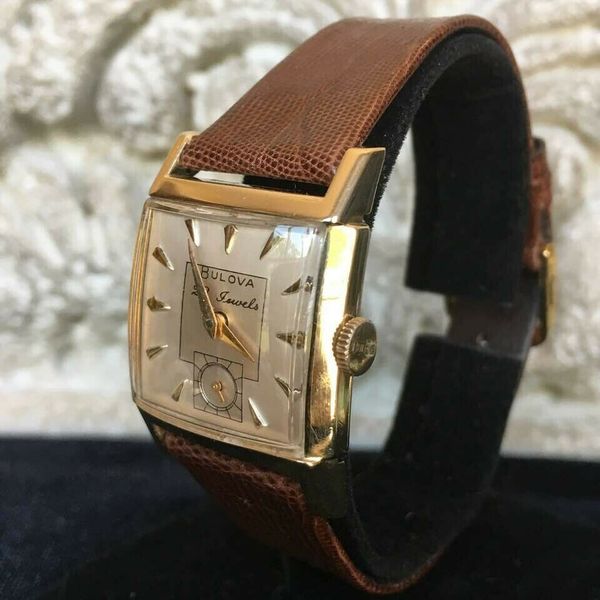 RESTORED RARE 1964 MENS BULOVA BRIGADIER WIND TANK WATCH M4 VINTAGE ...