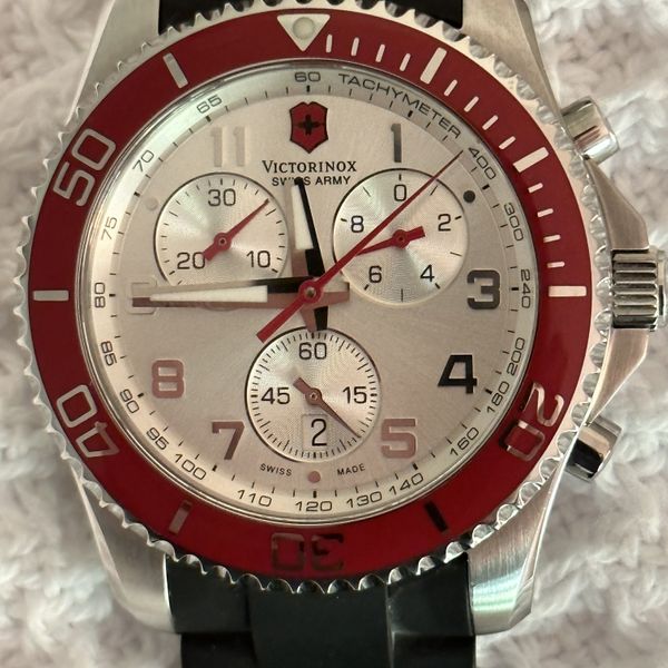 Victorinox Maverick GS Chronograph Silver Dial Men's Watch model 241433 ...