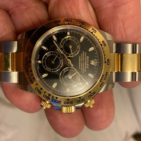 Rolex Daytona 116503 Stainless Steel & 18k Yellow Gold black face watch ...