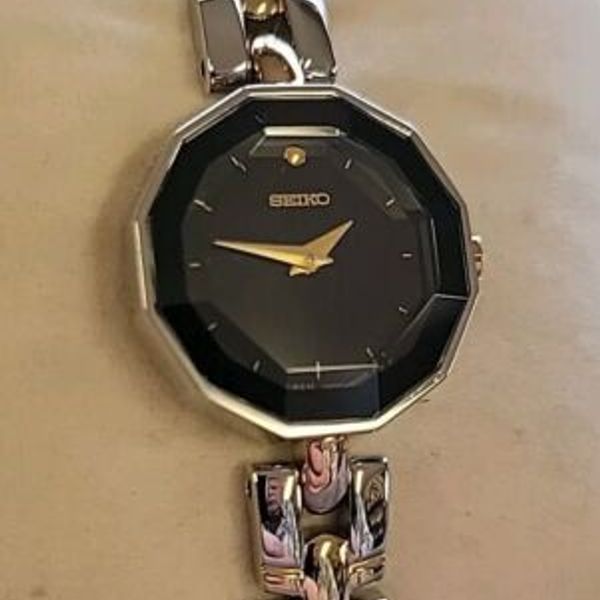 MINT RARE Seiko Octagonal Women's Watch, Raised Faceted Crystal, New ...