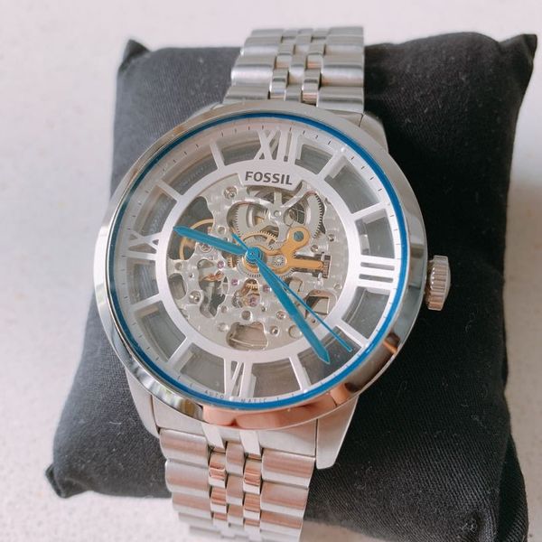 FOSSIL Men's ME3044 Townsman Automatic Stainless Steel Skeleton Watch ...