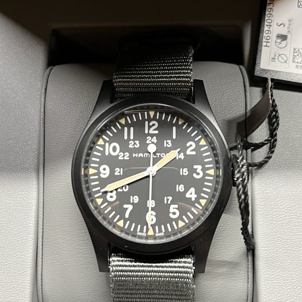 Hamilton Khaki Field Gray Men's Watch with Textile Band - H69409930 ...