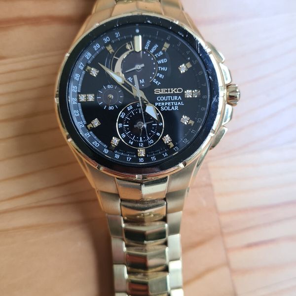 Seiko Coutura Solar Men's Watch - Gold Colour | WatchCharts Marketplace