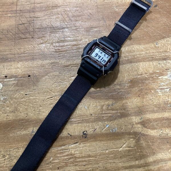 Casio Men's Watch G-Shock Solar Black NATO Strap With Bull Bar GWM5610U ...