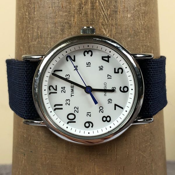 Timex Weekender Men Field Indiglo Blue Nylon Quartz Analog 38mm Watch 8 ...