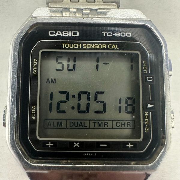 Vintage Rare Casio TC-600 Touch Sensor Watch Touchscreen Japan ...