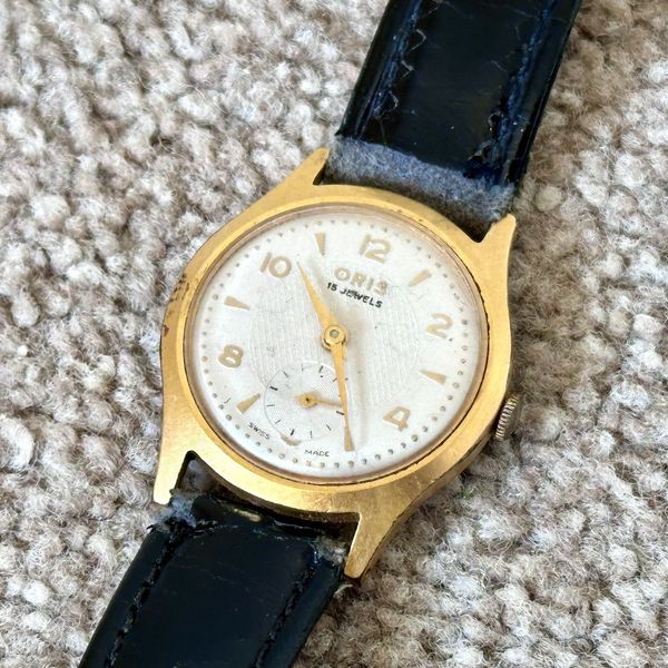Vintage 1960s Oris 15 Jewels Gold Plated Swiss Made Analogue Watch ...