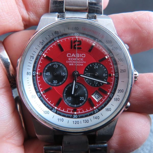 EF-500 Casio Edifice Chronograph 24 Hours Quartz Men Watch ...