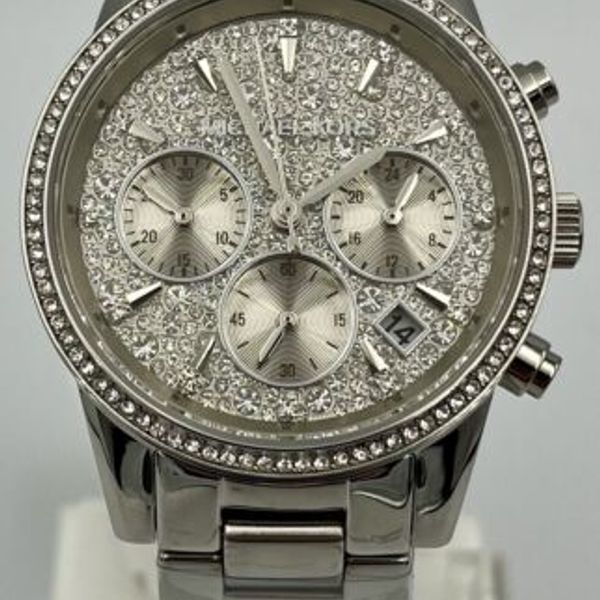 Michael Kors ladies watch Ritz, chronograph movement stainless steel ...