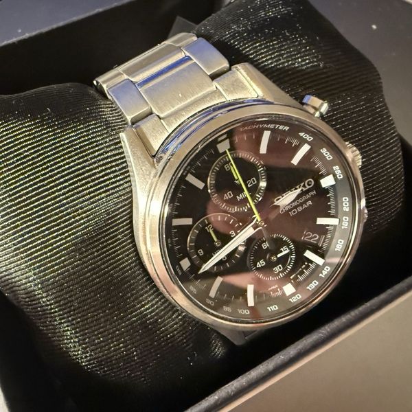 Seiko Ssb423P1 8T67-00S0 Silver Quartz Watch Chronograph Sapphire ...