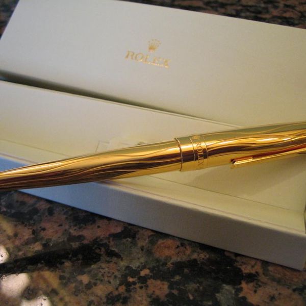 F/S: ROLEX WAVE PEN HEAVY GOLD ULTRA RARE, new in box | WatchCharts ...