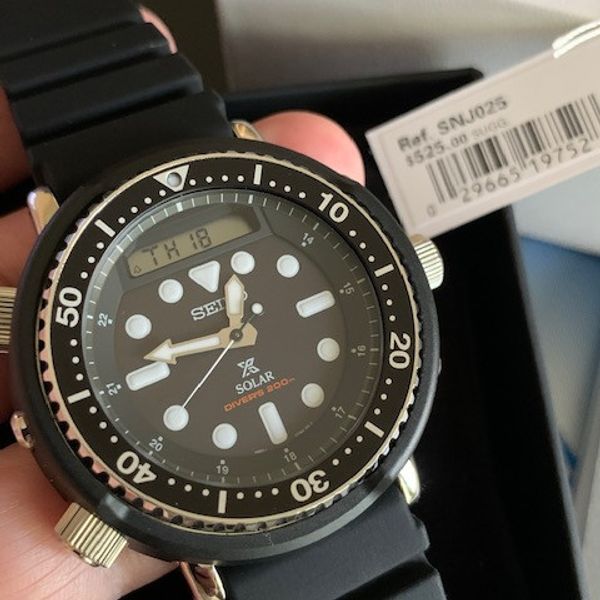 Seiko Prospex Solar Hybrid "Arnie" watch (SNJ025), near mint | WatchCharts