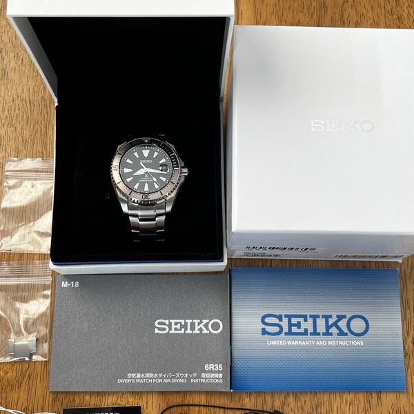 Seiko Prospex Shogun Titanium Diver's Automatic Men's Black Dial Watch ...