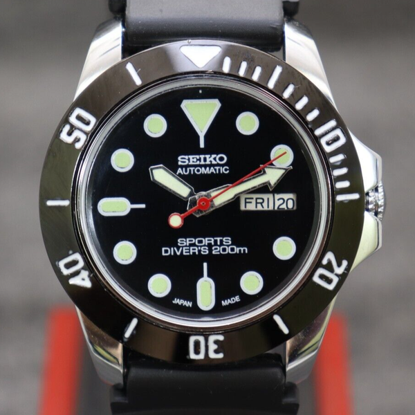 seiko Automatic day date japan movement no. 6309A Diver's style men's ...
