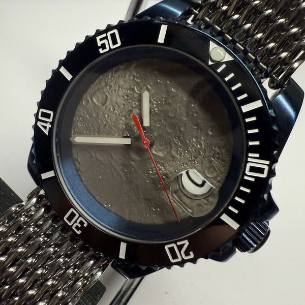 SEIKO "THE MOON LUNAR" AUTOMATIC Custom Mod Watch NH35 Seiko Movement ...