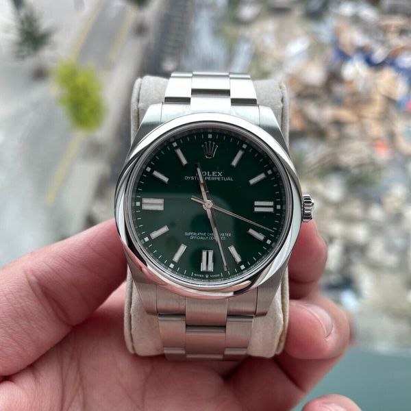 Rolex Oyster Perpetual Green OP 41 Watch - 124300 | WatchCharts Marketplace