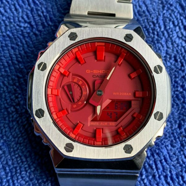 CUSTOM FULL METAL CASIO G SHOCK GSHOCK GA 2100 GA2100 CASIOAK CARBON ...