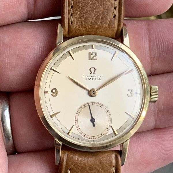 SOLD Vintage Omega Chronometre Cal 30T2RG, 14K Gold | WatchCharts